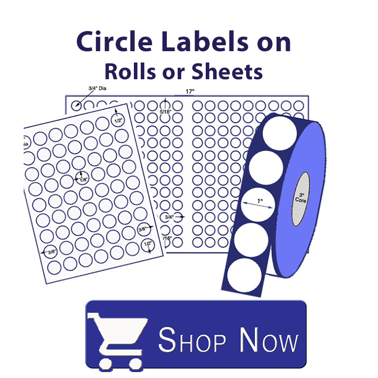 Circle (Round) Labels on Rolls/Sheets| Uslabel.net.