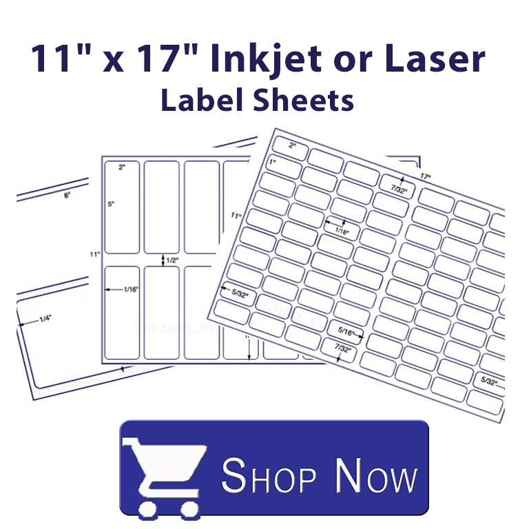 11" x 17" Label Sheets for Digital or Offset Printing