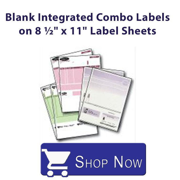 Blank Integrated 8 .5" x 11" Paper and Label sheets.