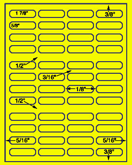 US3841-1 7/8'' x 5/8''-48 up on a 8 1/2" x 11" label sheet.